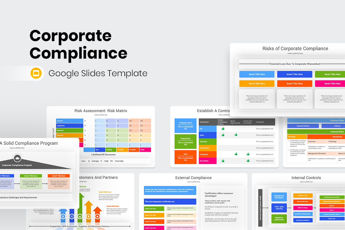 Corporate Compliance Google Slide Template | Nulivo Market